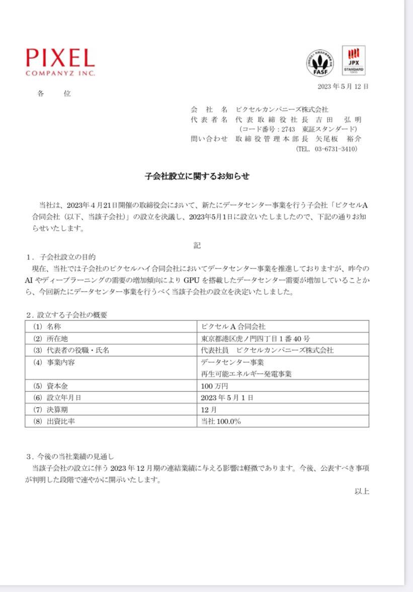 No.217708 Re:Re:Re:基本的に同じモデル（h型）だと… - ピクセルカンパニーズ(株)【2743】の掲示板 2024/03/16〜2024/03/18 - 株式 ...