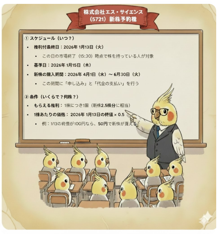 No.777743 昨日作った新株予約権まとめ！！… - (株)エス・サイエンス【5721】の掲示板 2025/12/27〜 - 株式掲示板 ...