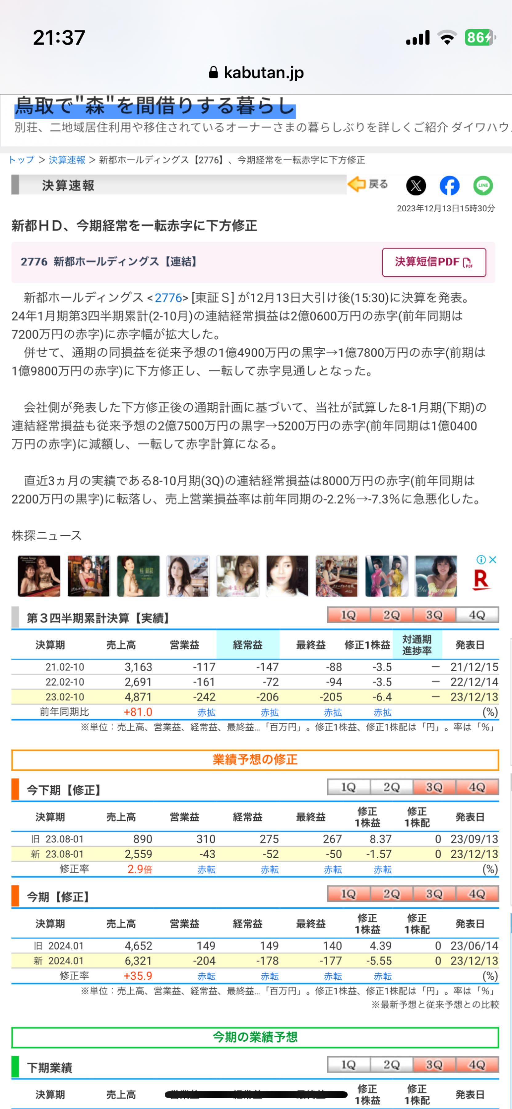 No.187141 こうなりそうですね - 新都ホールディングス(株)【2776】の掲示板 2024/12/12〜2024/12/19 - 株式掲示板 - Yahoo!ファイナンス