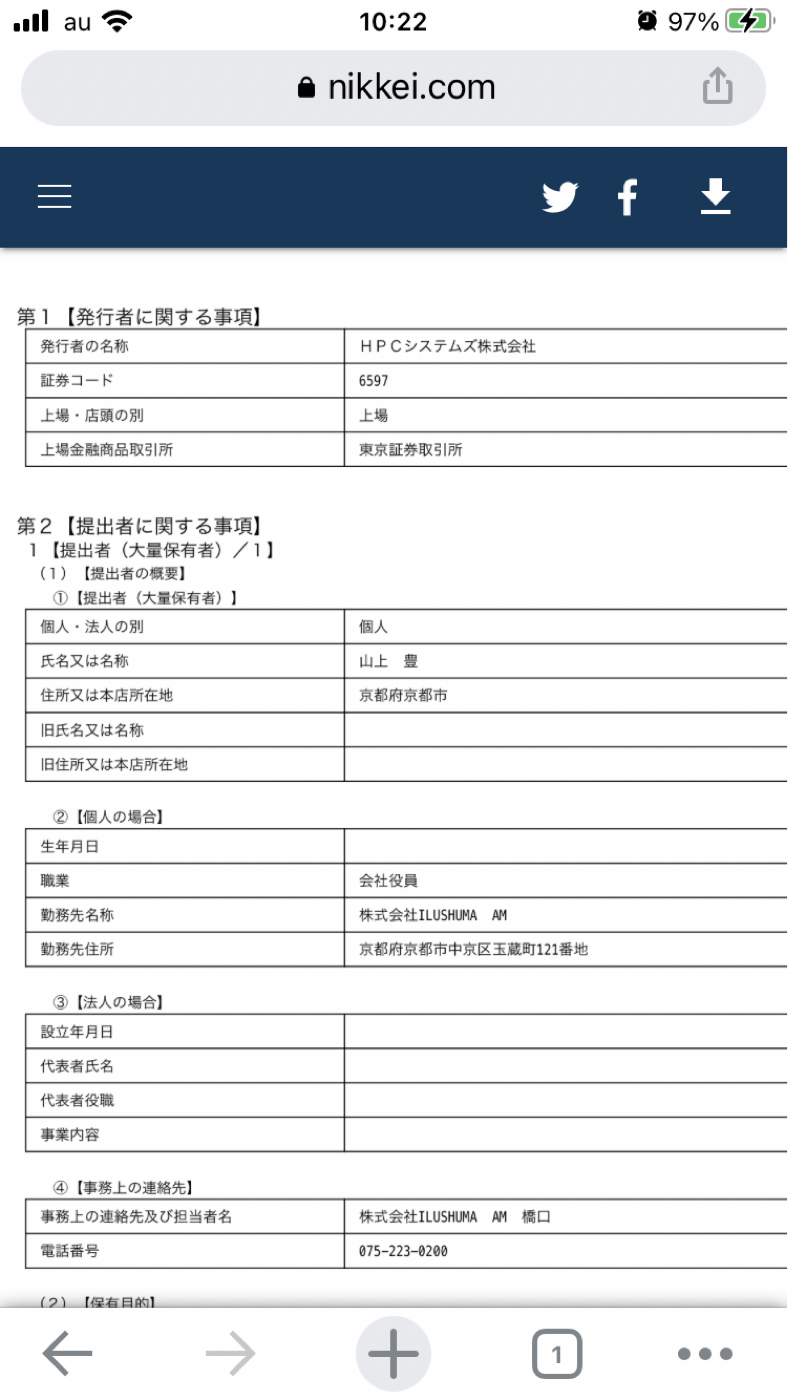 No.27410 山上豊 イルシマ AM 京都市… - HPCシステムズ(株)【6597】の掲示板 2022/08/16〜2022/12/30 - 株式掲示板 - Yahoo!ファイナンス