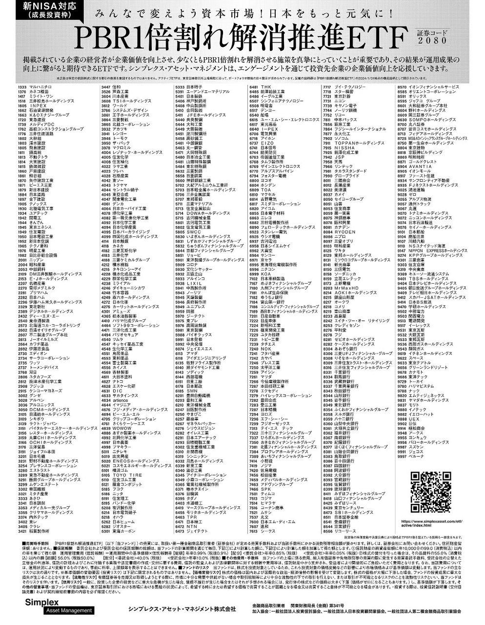 No.31081 PBR1倍割れ解消推進ETFが… - 闘技場の掲示板 - 株式掲示板 - Yahoo!ファイナンス