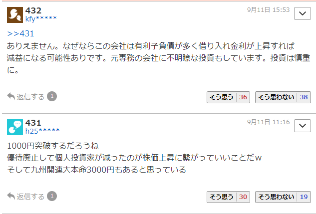 No.4333 草 - (株)九州リースサービス【8596】の掲示板 2023/03/15〜2025/05/20 - 株式掲示板 - Yahoo!ファイナンス