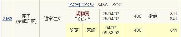No.180 811ゲット - (株)IACEトラベル【343A】の掲示板 - 株式掲示板 - Yahoo!ファイナンス
