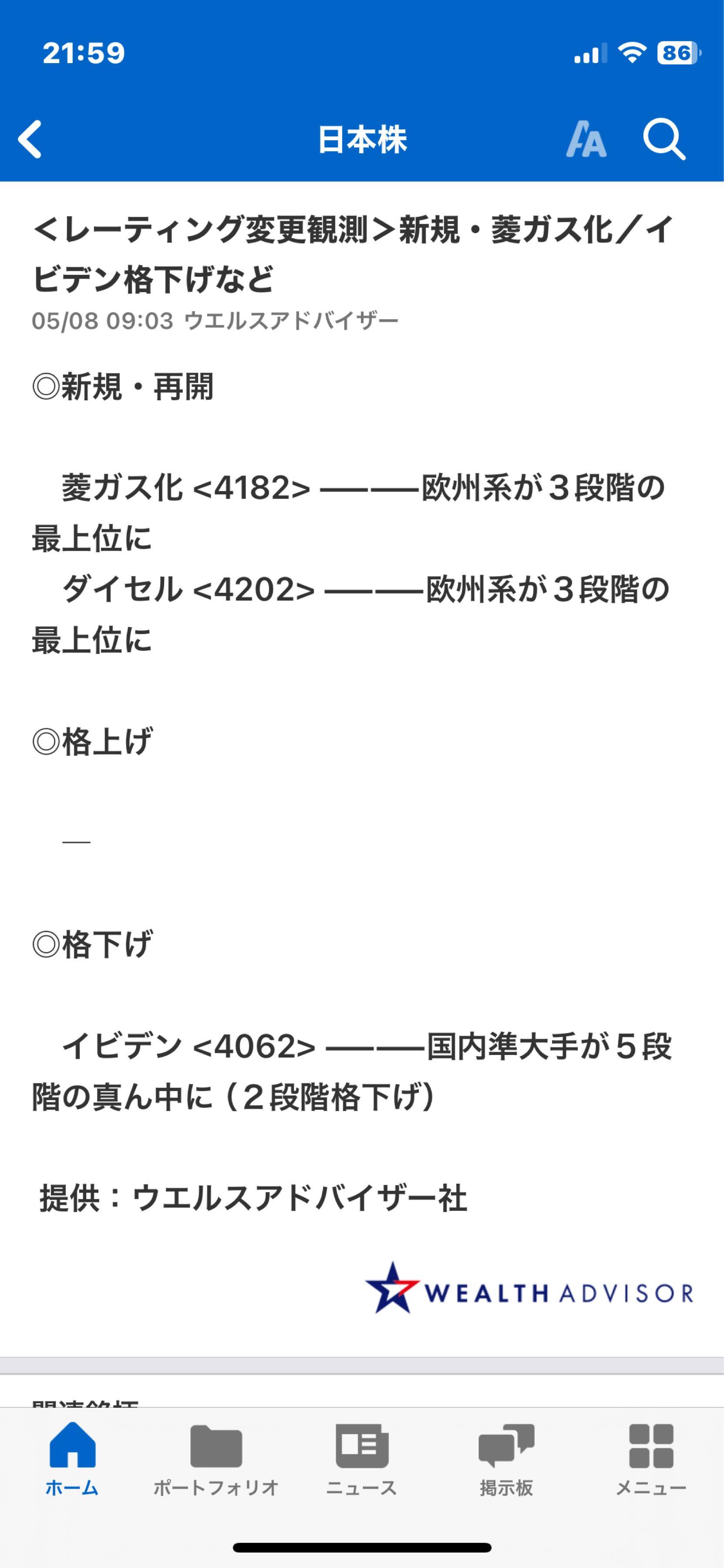 No.47562 イビデン2段階格下げ - イビデン(株)【4062】の掲示板 2024/05/03〜2024/05/28 - 株式掲示板 - Yahoo!ファイナンス