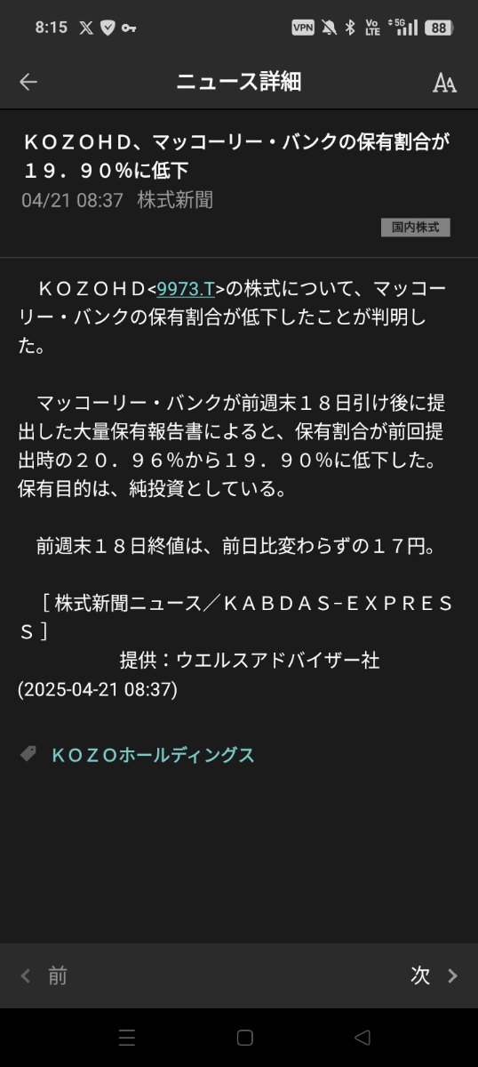 No.7928 kozo 保有下がっているが… - 胆力の掲示板 - 株式掲示板 - Yahoo!ファイナンス