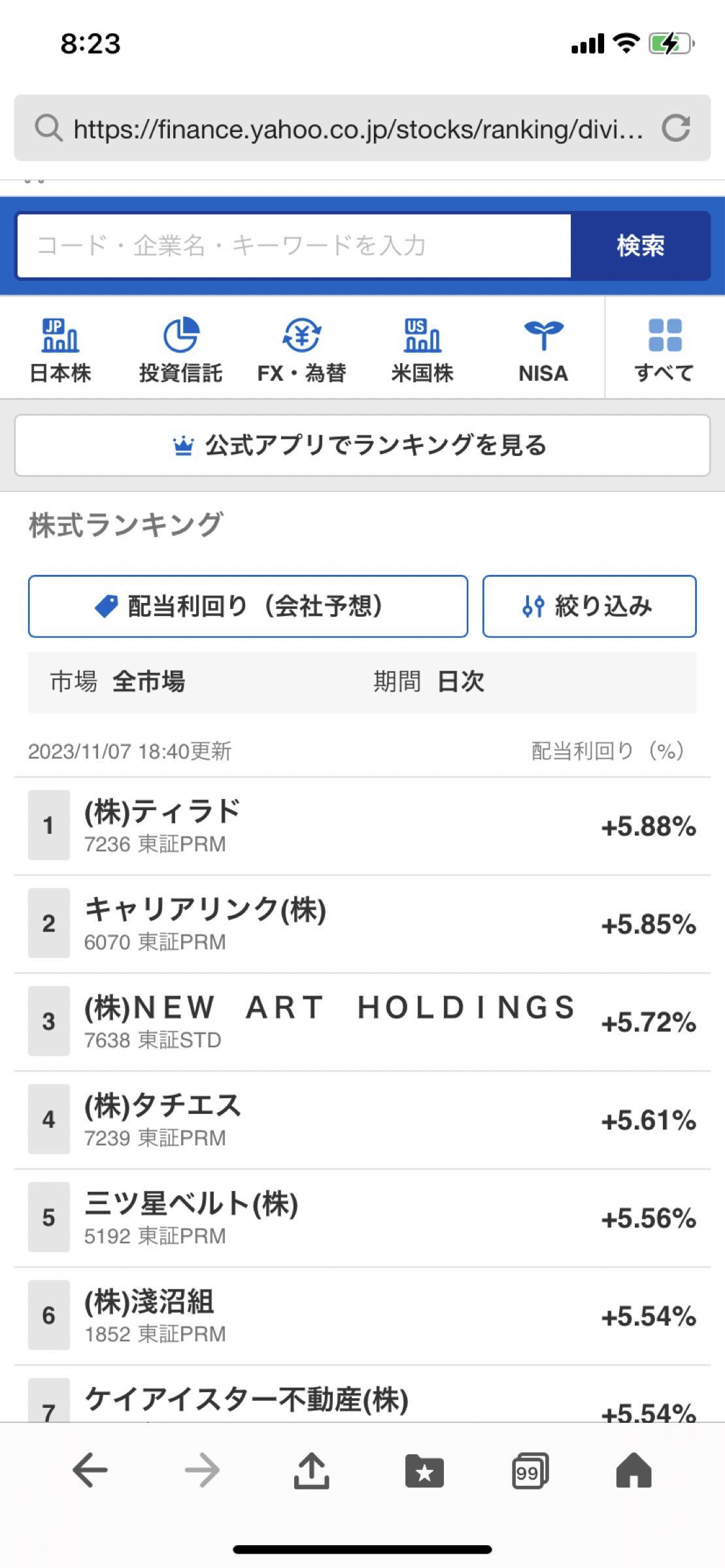No.135089 Re:高配当に入ってきてるかなーと思… - ヘリオス テクノ ホールディング(株)【6927】の掲示板 2023/11/08〜2023/11/09 - 株式掲示板 ...