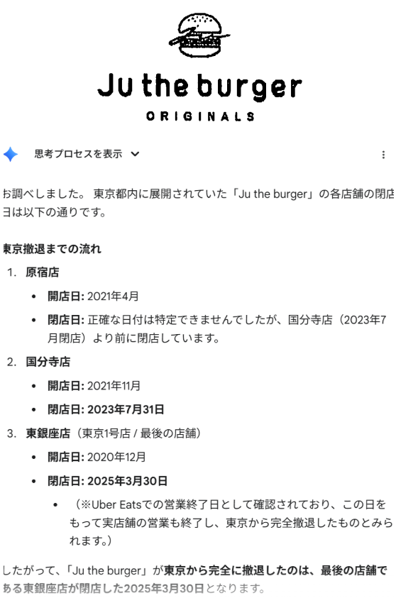 No.16607 【 Ju the burger… - (株)ホットランドホールディングス【3196】の掲示板 2025/10/28〜 - 株式掲示板 - Yahoo!ファイナンス