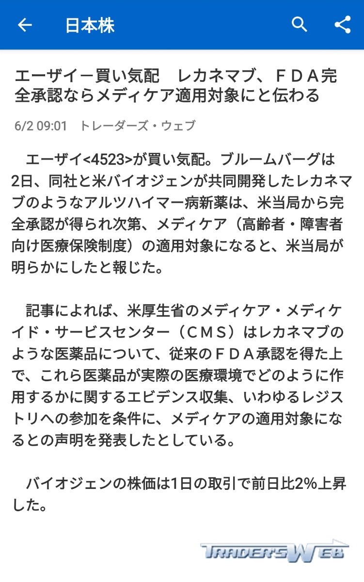 No.166221 いいねぇ - エーザイ(株)【4523】の掲示板 2023/05/24〜2023/06/02 - 株式掲示板 - Yahoo!ファイナンス